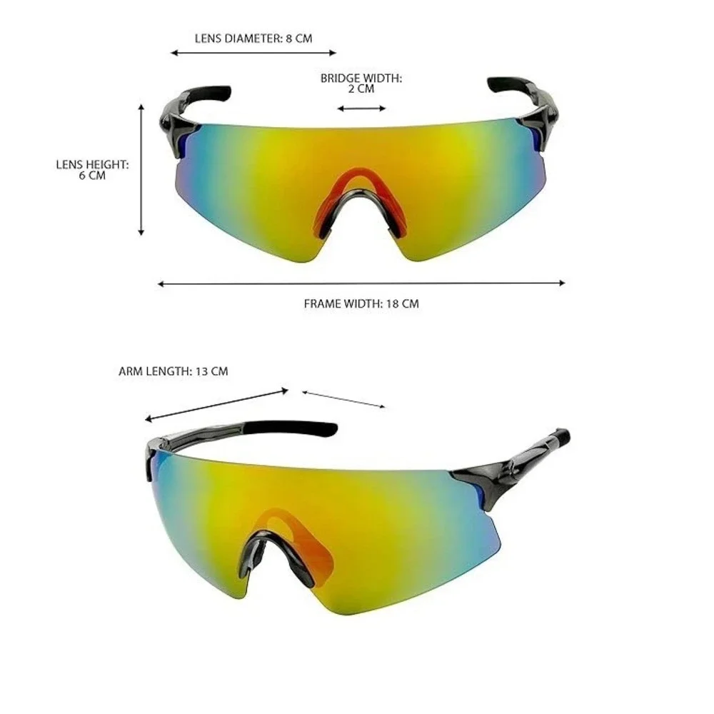 Unbranded | Accessories | Blue Sport Shield Sunglasses Mirrored Lens ...
